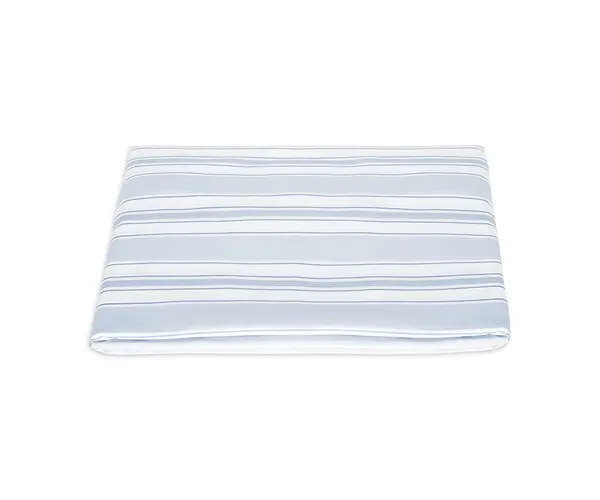 MATOUK Elio Striped Fitted Sheet, King - Blue
