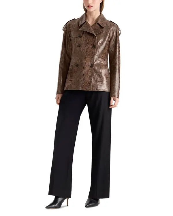 Mackage Double Breasted Leather Jacket