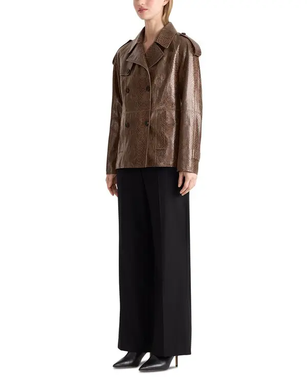 Mackage Double Breasted Leather Jacket