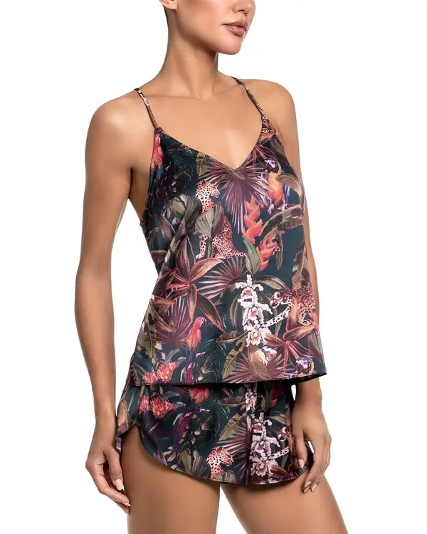 MIDNIGHT BAKERY Satin Camisole & Shorts Pajama Set
