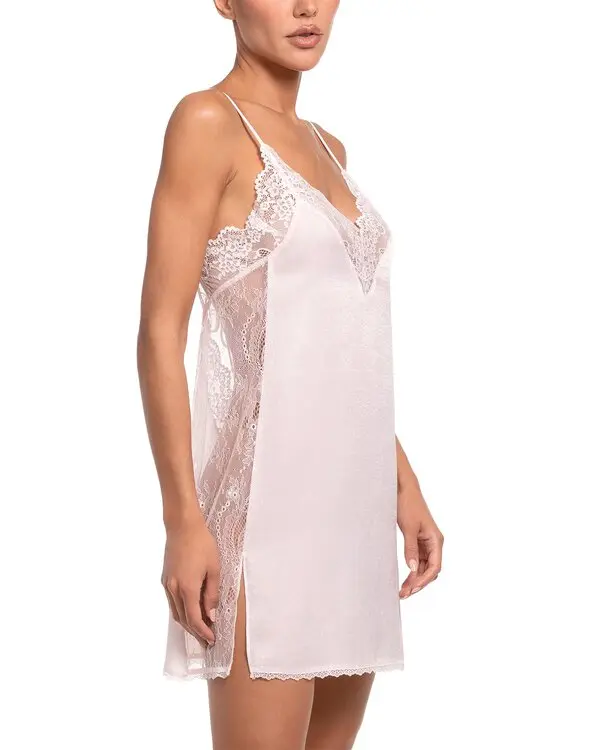 IN BLOOM BY JONQUIL Shimmer Satin Lace Trim Chemise