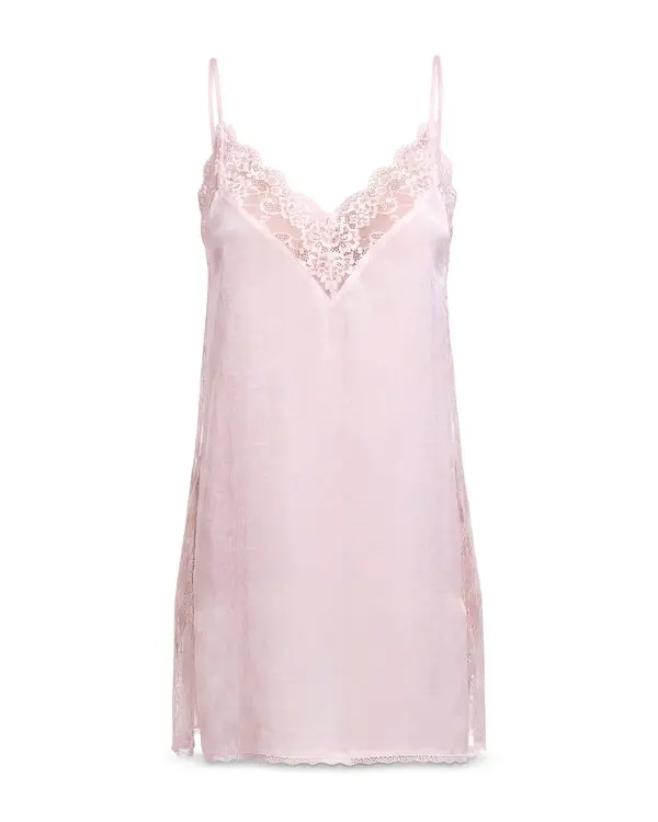 IN BLOOM BY JONQUIL Shimmer Satin Lace Trim Chemise