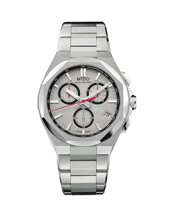MIDO Multifort 8 One Crown Chronograph, 40mm - Silver