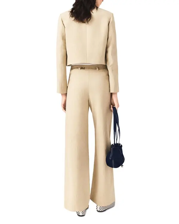 Maje Linen Blend Suit Trousers