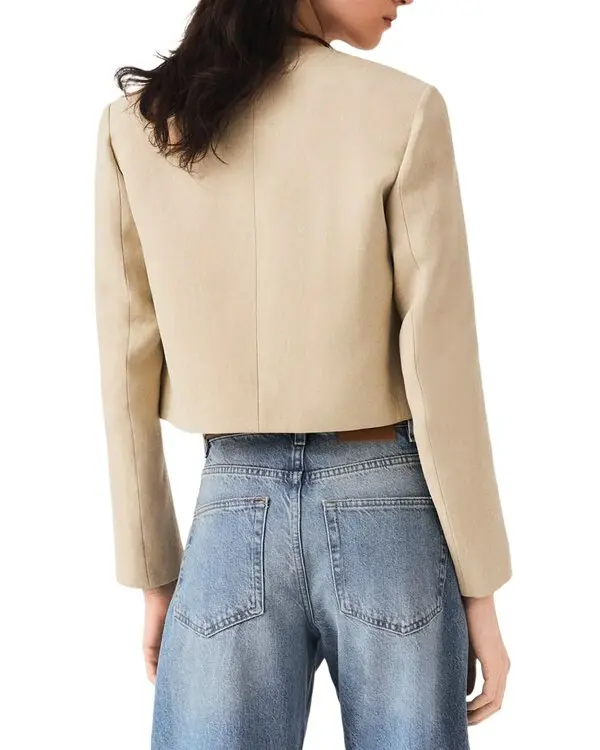 Maje Short Linen Blend Jacket