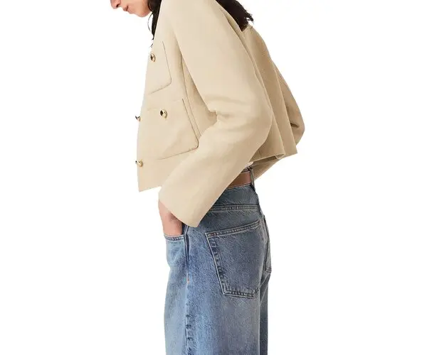 Maje Short Linen Blend Jacket