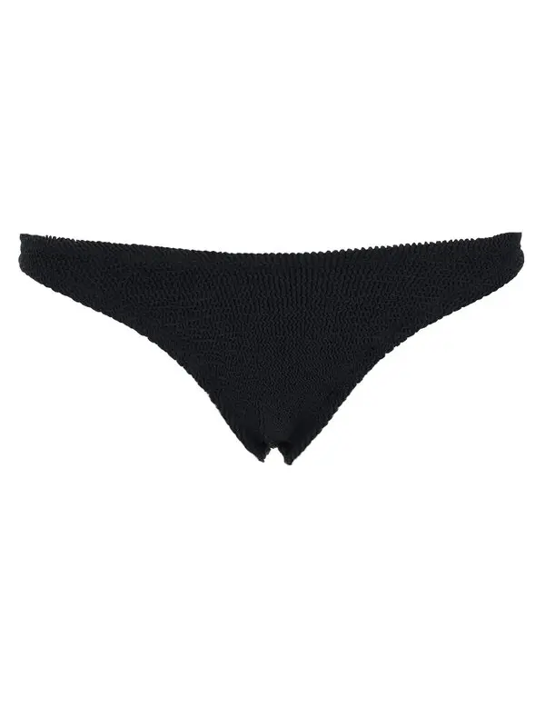 MC2 SAINT BARTH Elise" Crinkle Slip Bikini Bottom - Black
