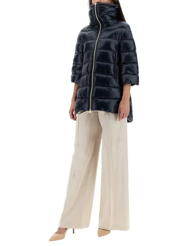 Herno Giubbotto "a-shape Cleofe" Down Puffer Jacket - Blue