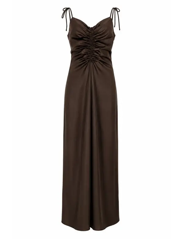 ROTATE BY BIRGER CHRISTENSEN Gathered Midi Dress