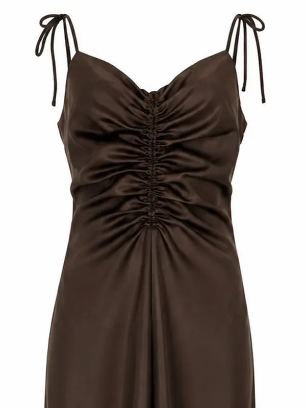 ROTATE BY BIRGER CHRISTENSEN Gathered Midi Dress