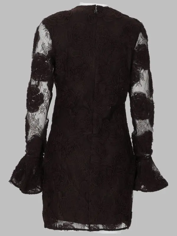 ROTATE BY BIRGER CHRISTENSEN Mini Dress With 3d Floral Appliqu