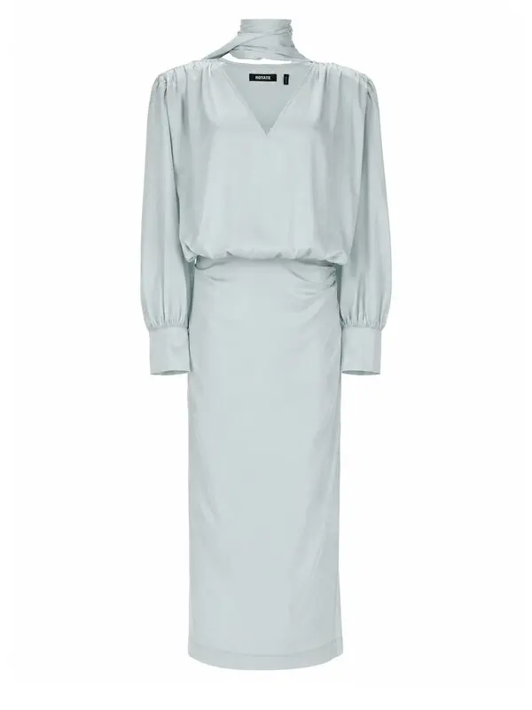 ROTATE BY BIRGER CHRISTENSEN Midi Satin Dress - Green