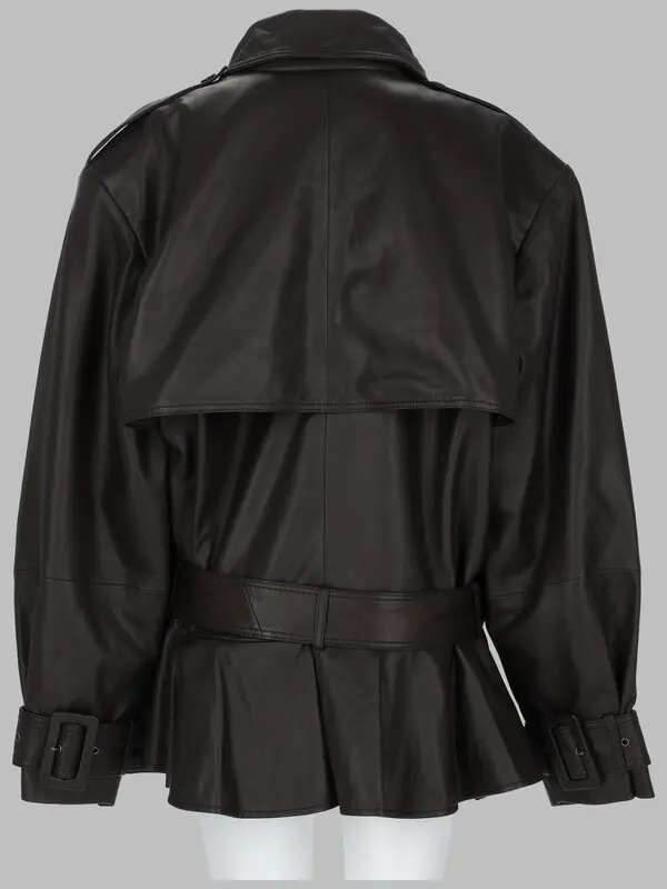 ROTATE BY BIRGER CHRISTENSEN Giacca Biker In Pelle - Brown