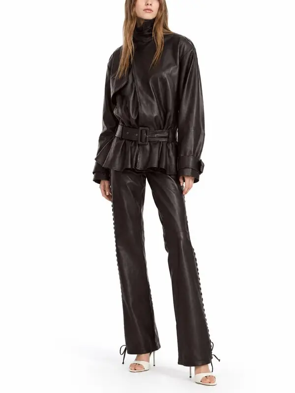ROTATE BY BIRGER CHRISTENSEN Giacca Biker In Pelle - Brown