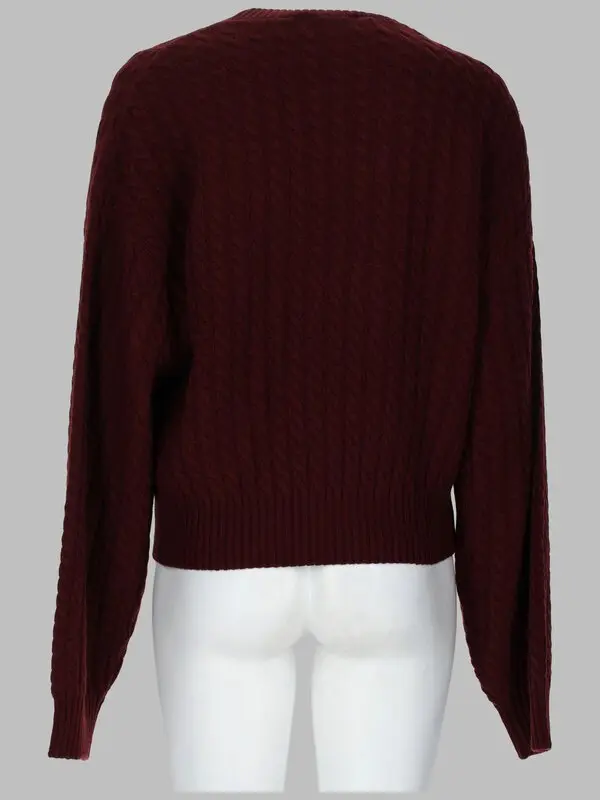 ROTATE BY BIRGER CHRISTENSEN Maglia A Treccce In Lana E Cashmere Sweater - Bordeaux