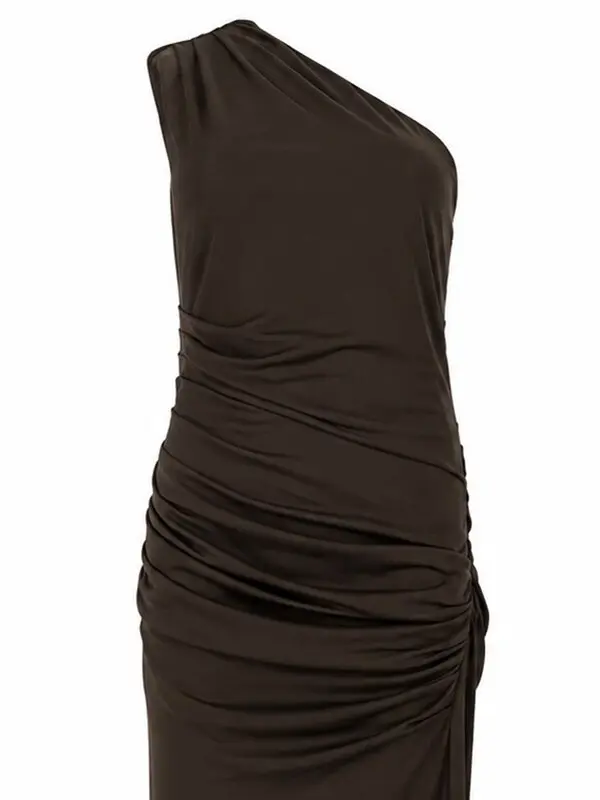 ROTATE BY BIRGER CHRISTENSEN Asymmetrical Midi Dress