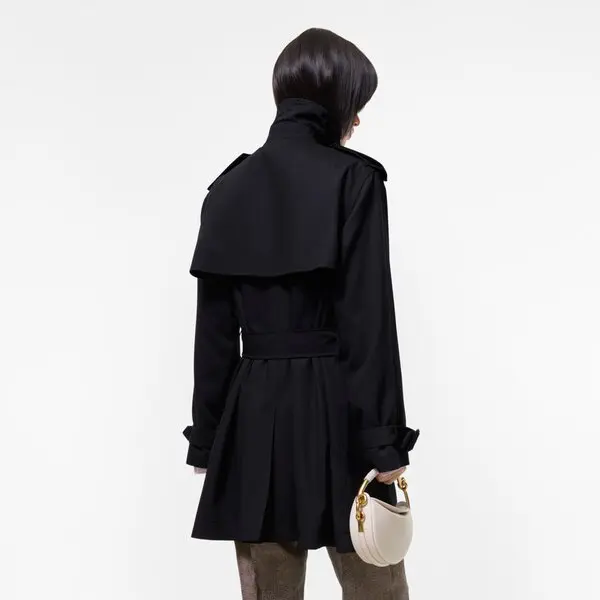 Burberry Short Wool Trench Coat
