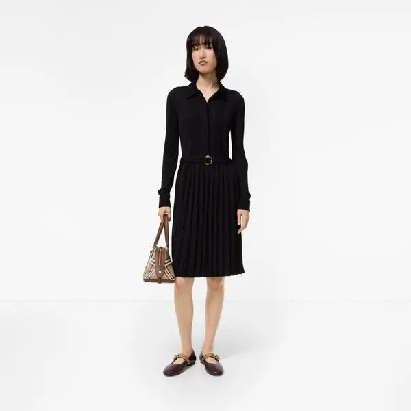 Burberry Belted Viscose Dress