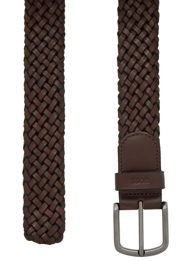 BOSS Braided Leather Belt