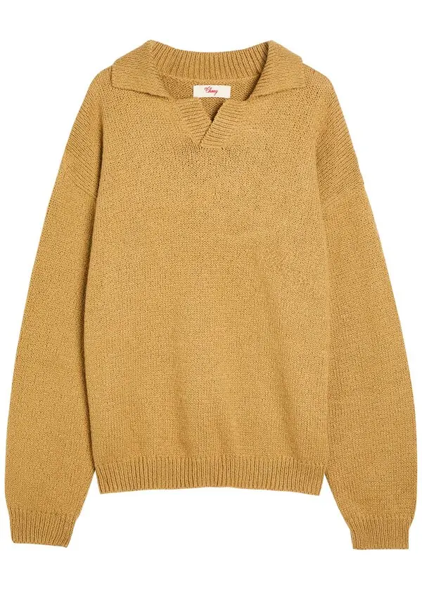 CHERRY LOS ANGELES 5 Star Logo-intarsia Cotton Jumper