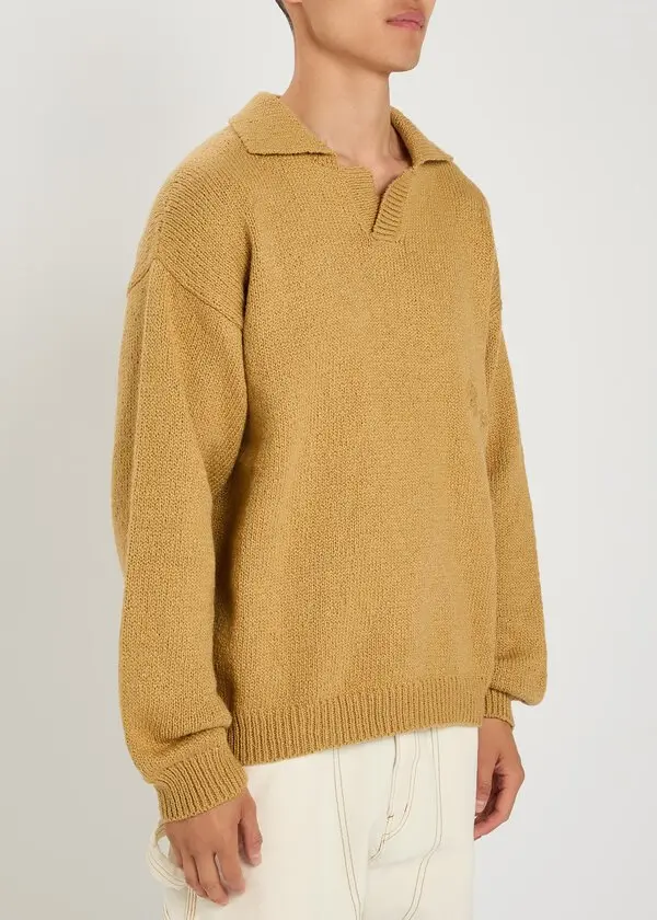 CHERRY LOS ANGELES 5 Star Logo-intarsia Cotton Jumper