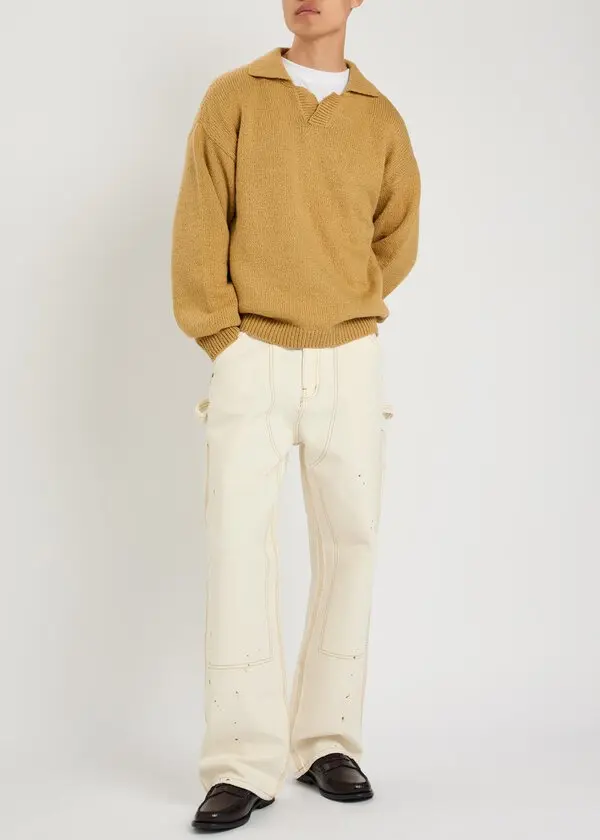 CHERRY LOS ANGELES 5 Star Logo-intarsia Cotton Jumper