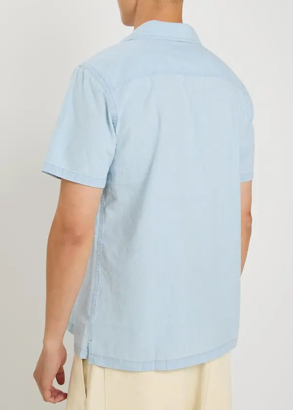 DRAKE'S Chambray Cotton Shirt