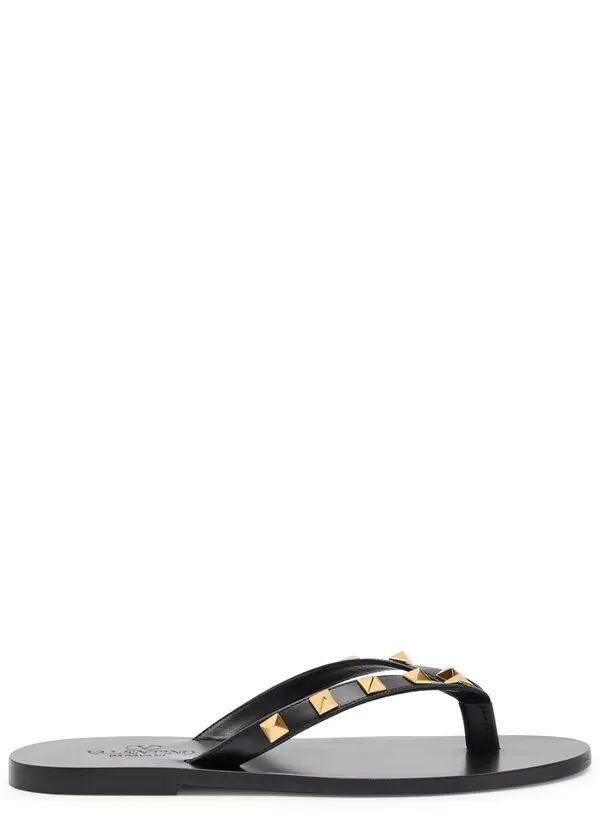 Valentino Garavani Rockstud Thong Leather Sandals