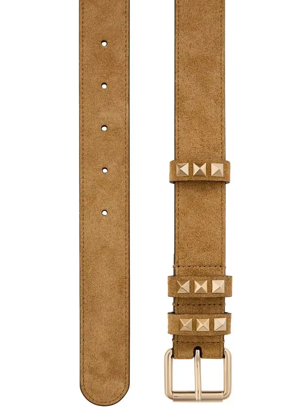 Valentino Garavani Rockstud Suede Belt