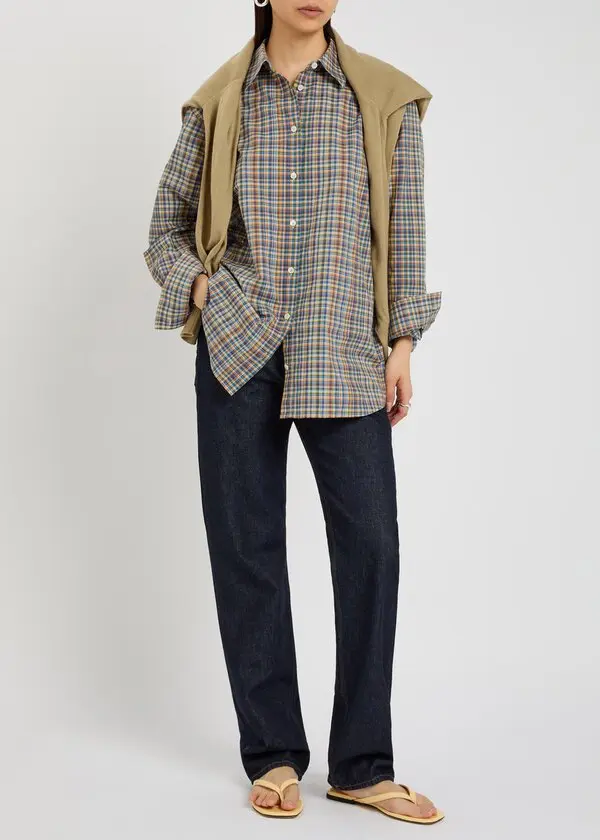 TOTEME Checked Cotton-poplin Shirt