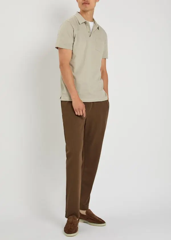 Sunspel Cotton-mesh Polo Shirt