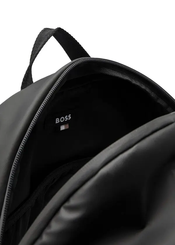 BOSS Stenson Logo Coated Faux Leather Backpack