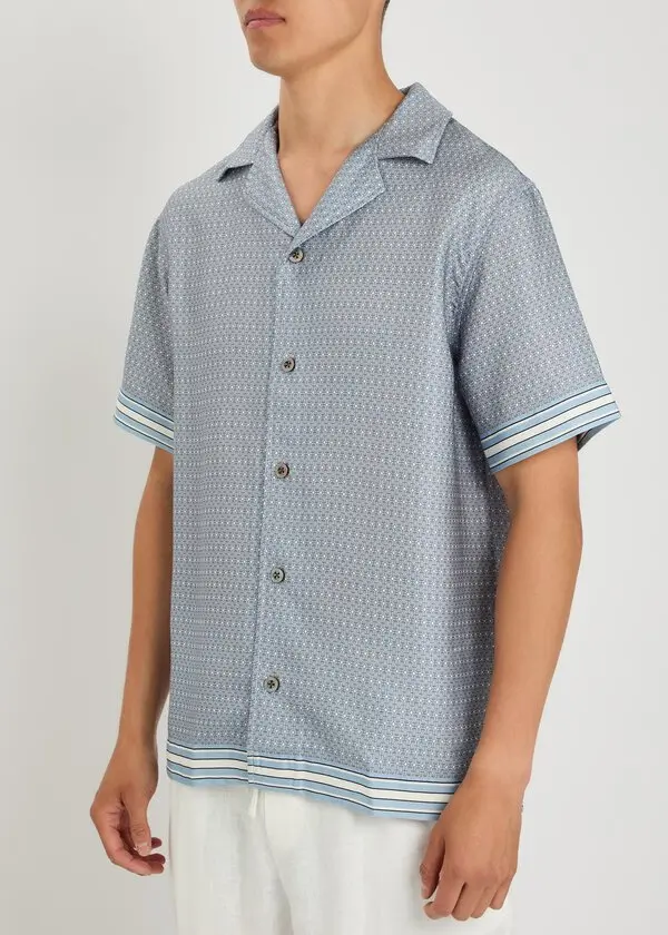 CHE Lucena Printed Satin-twill Shirt