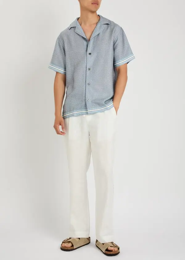 CHE Lucena Printed Satin-twill Shirt