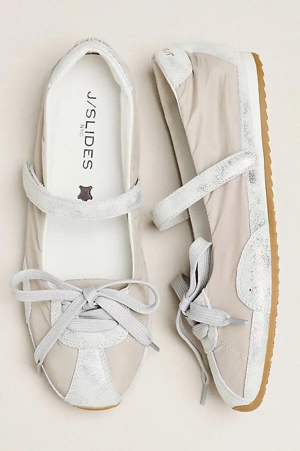 J/SLIDES NYC Pavia Mary Jane Sneakers - Fog