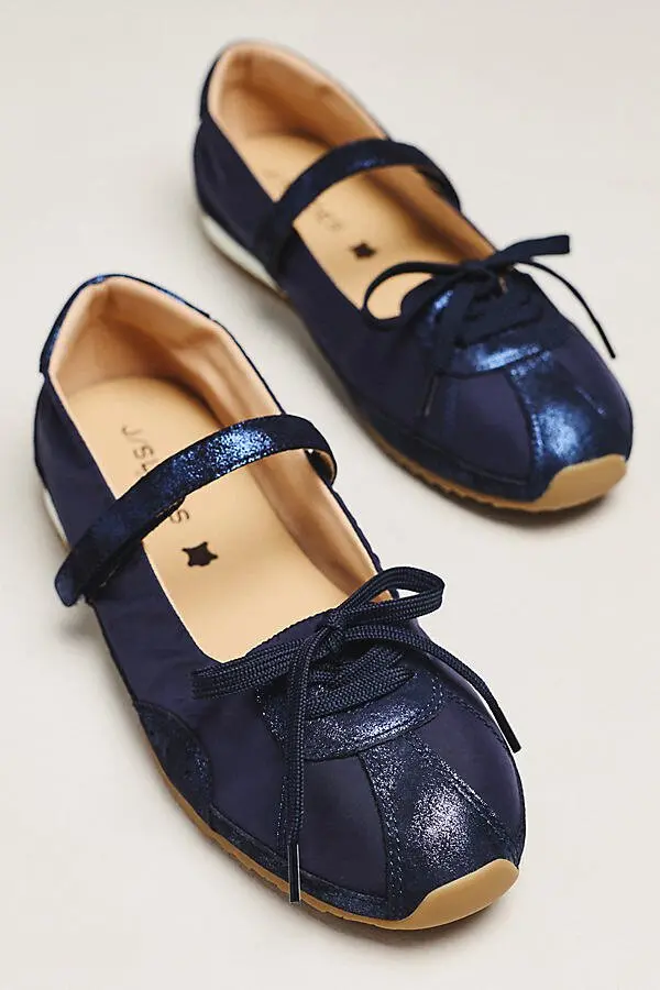 J/SLIDES NYC Pavia Mary Jane Sneakers - Navy