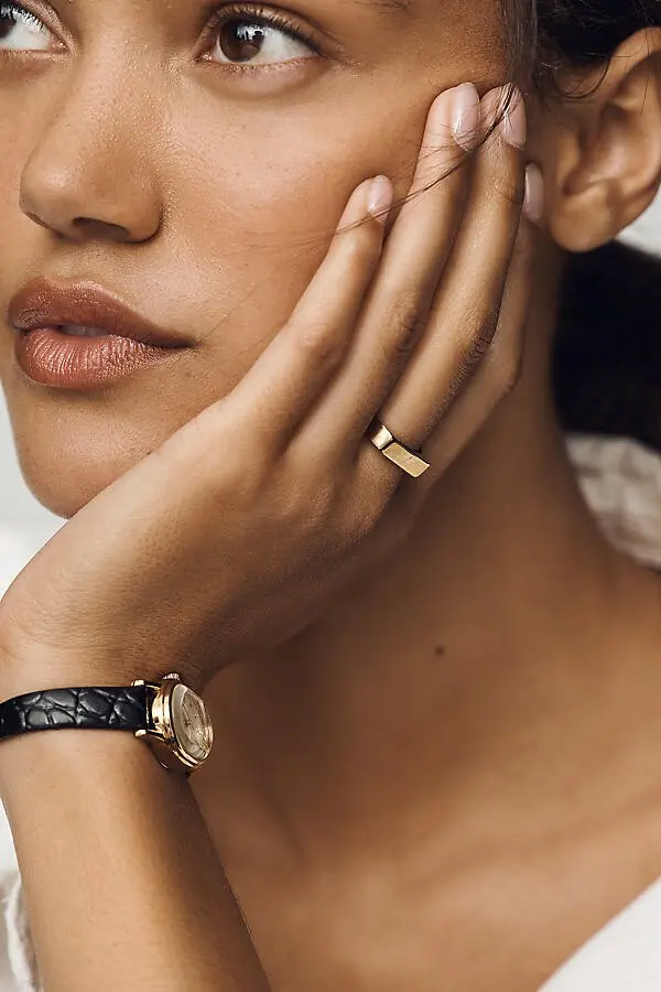 Anthropologie Water-resistant Angled Ring - Gold