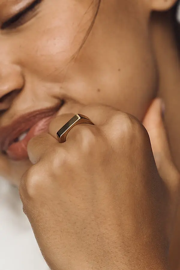 Anthropologie Water-resistant Angled Ring - Gold