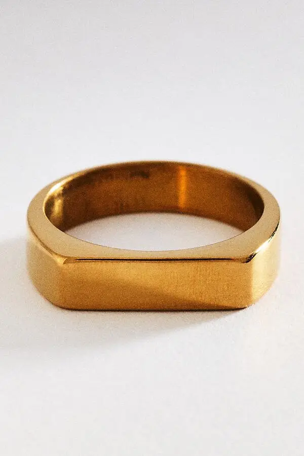 Anthropologie Water-resistant Angled Ring - Gold