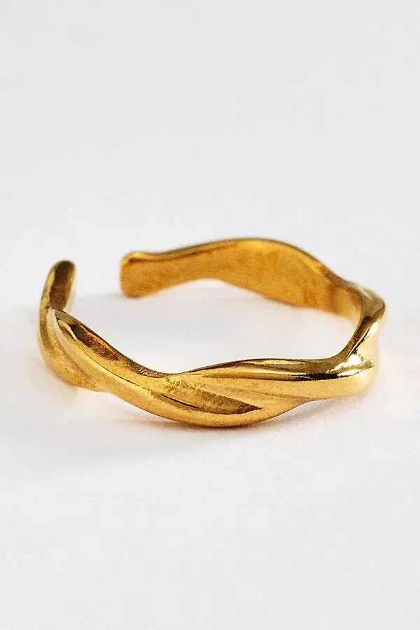 Anthropologie Twisted Water-resistant Ring - Gold