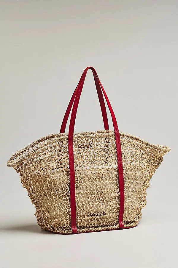 Poolside Large Comporta Tote Bag - Red