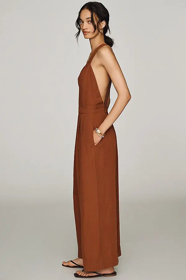Anthropologie Cutout Apron Jumpsuit