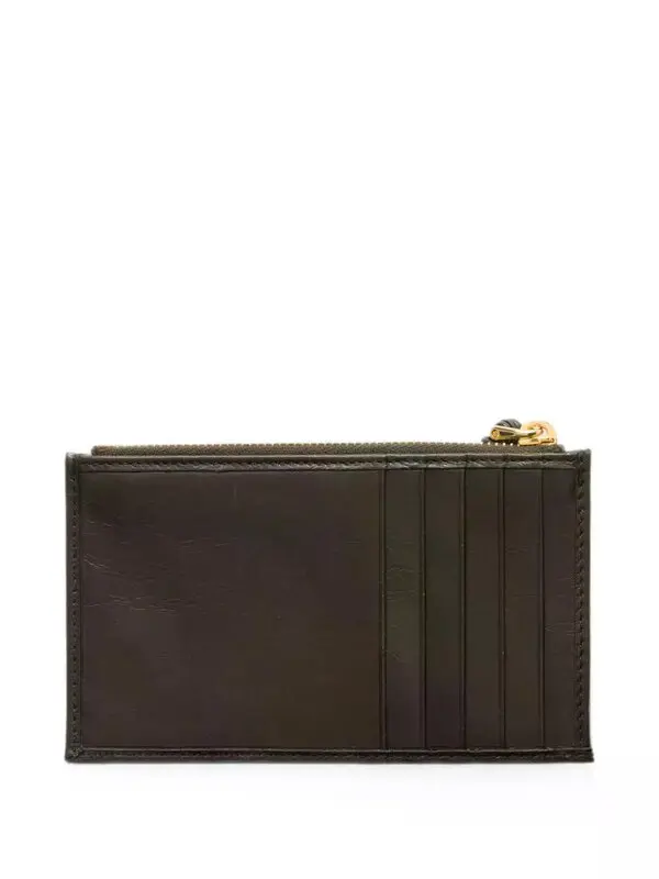 Prada Leather Card Holder With Zipper