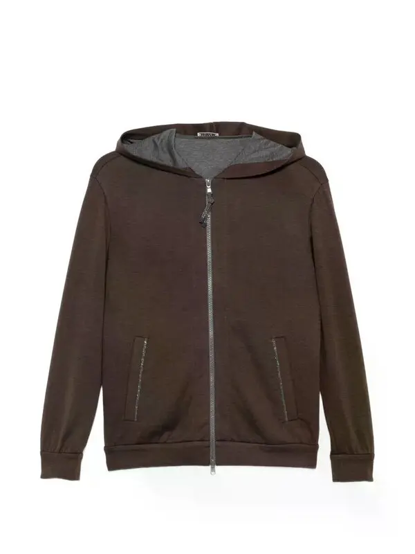 Brunello Cucinelli Zip-fastening Hoodie - Brown