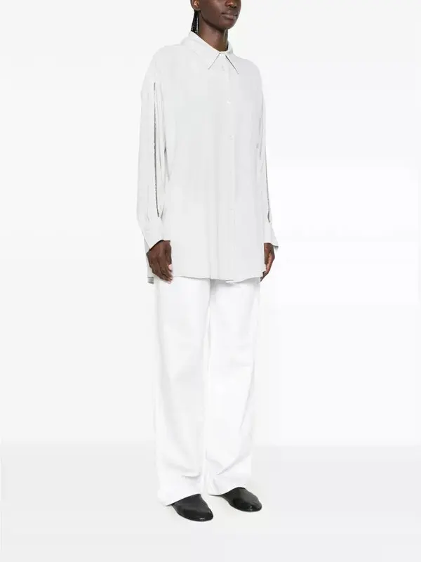 Fabiana Filippi Chain-embellished Long-sleeve Shirt