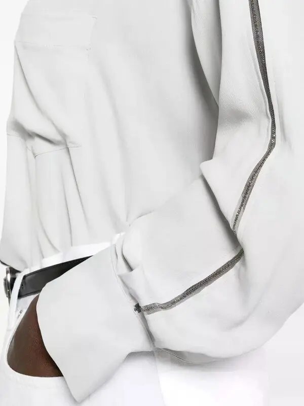 Fabiana Filippi Chain-embellished Long-sleeve Shirt