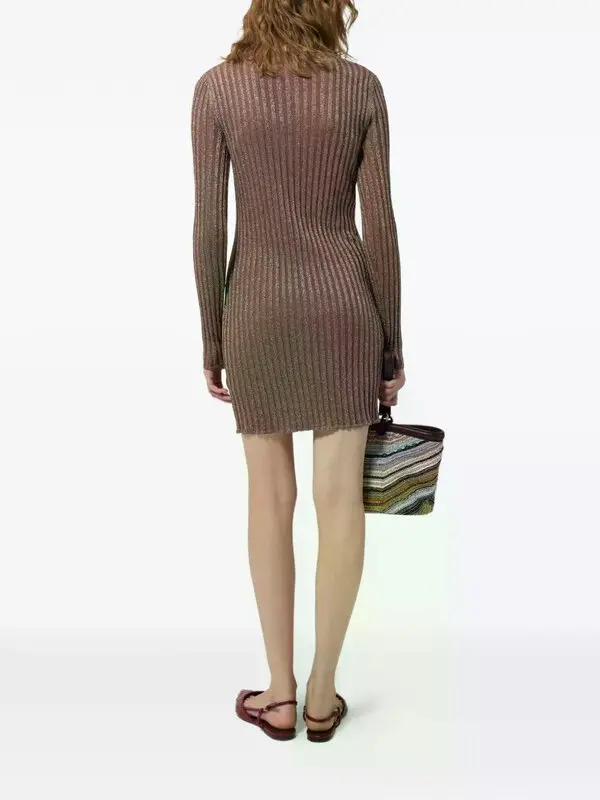 Missoni Ribbed-knit Metallic-thread Dress