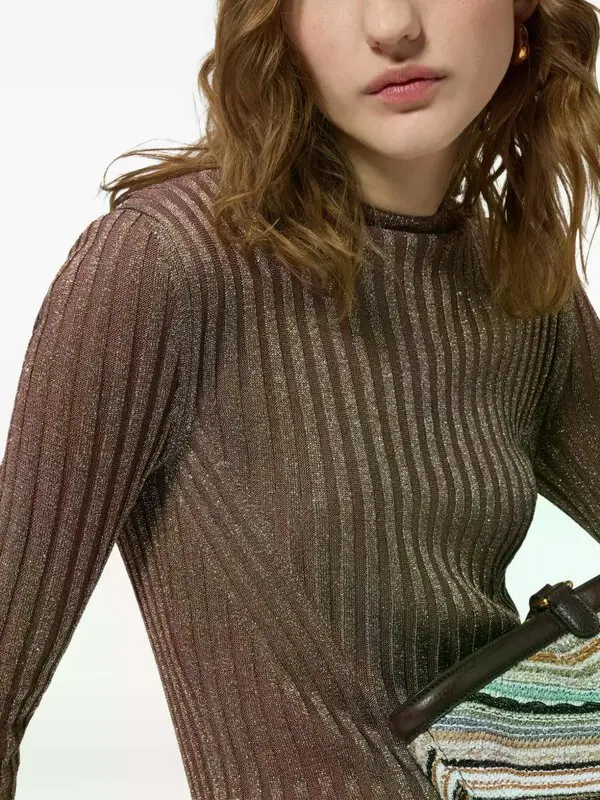 Missoni Ribbed-knit Metallic-thread Dress