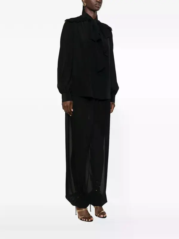 Chloé Lace-trim Pussy-bow Shirt