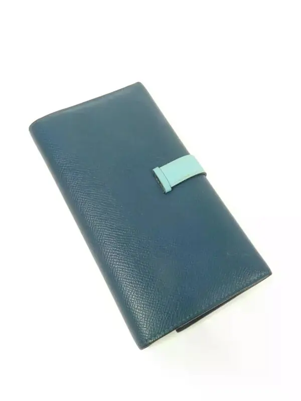 Hermès 2016 Bearn Trifold Wallet - Blue